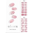 Amazon.com: ohora Semi Cured Gel Nail Strips (N Rosy Dew) - Pink, Metallic, Works with Any UV ...