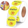 Amazon.com : 1.5 inch Visitor Stickers 500 pcs Happy Face Visitor ...