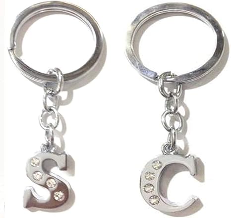 Alphabet C Letter & S Letter Key Chain: Amazon.in: Clothing & Accessories