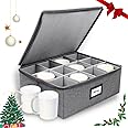 Amazon.com: HOMELUX THEORY Mug Storage Box with Dividers Hard Shell ...