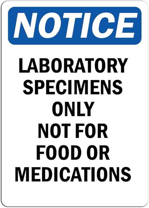 Amazon.com : Notice - Laboratory Specimens Only Not Sign | Label Decal ...