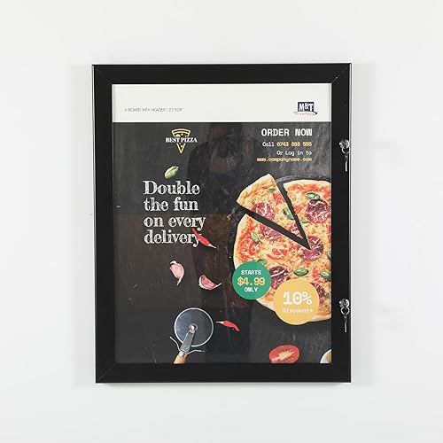 M&T Displays Enclosed Lockable Sealed Poster Showboard 36x48 Inches ...