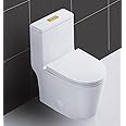 WinZo 23-inch Small Toilet One Piece with Golden Push Button Modern ...