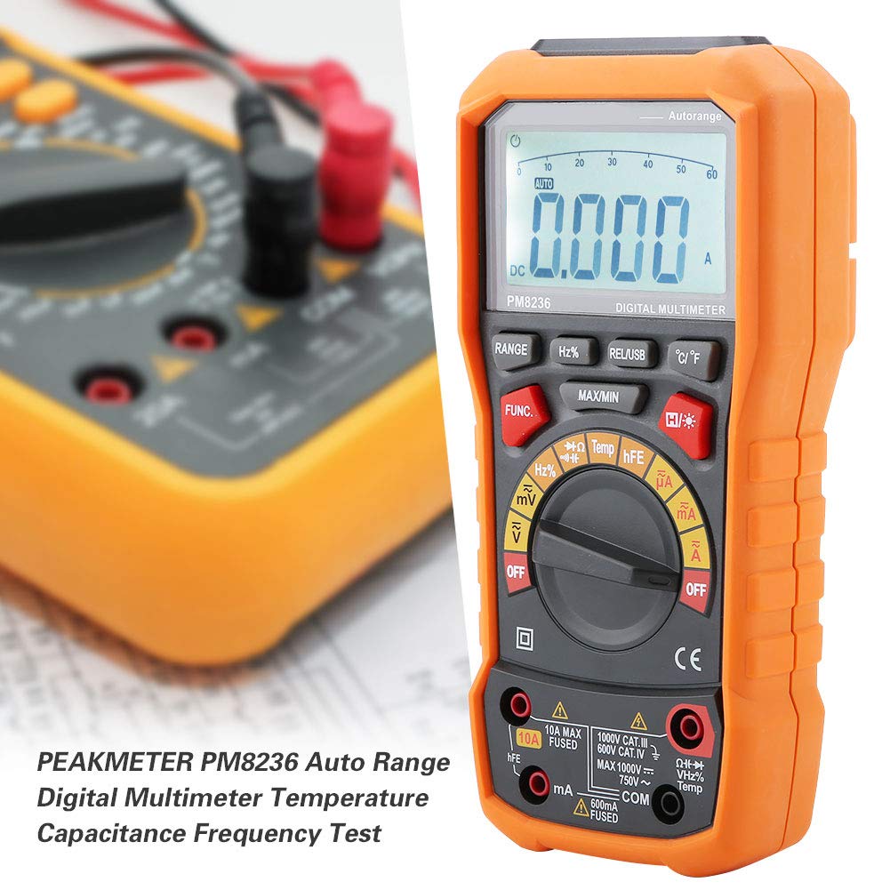 PEAKMETER Digital multimeter, PM8236 Auto Range Digital Multimeter ...
