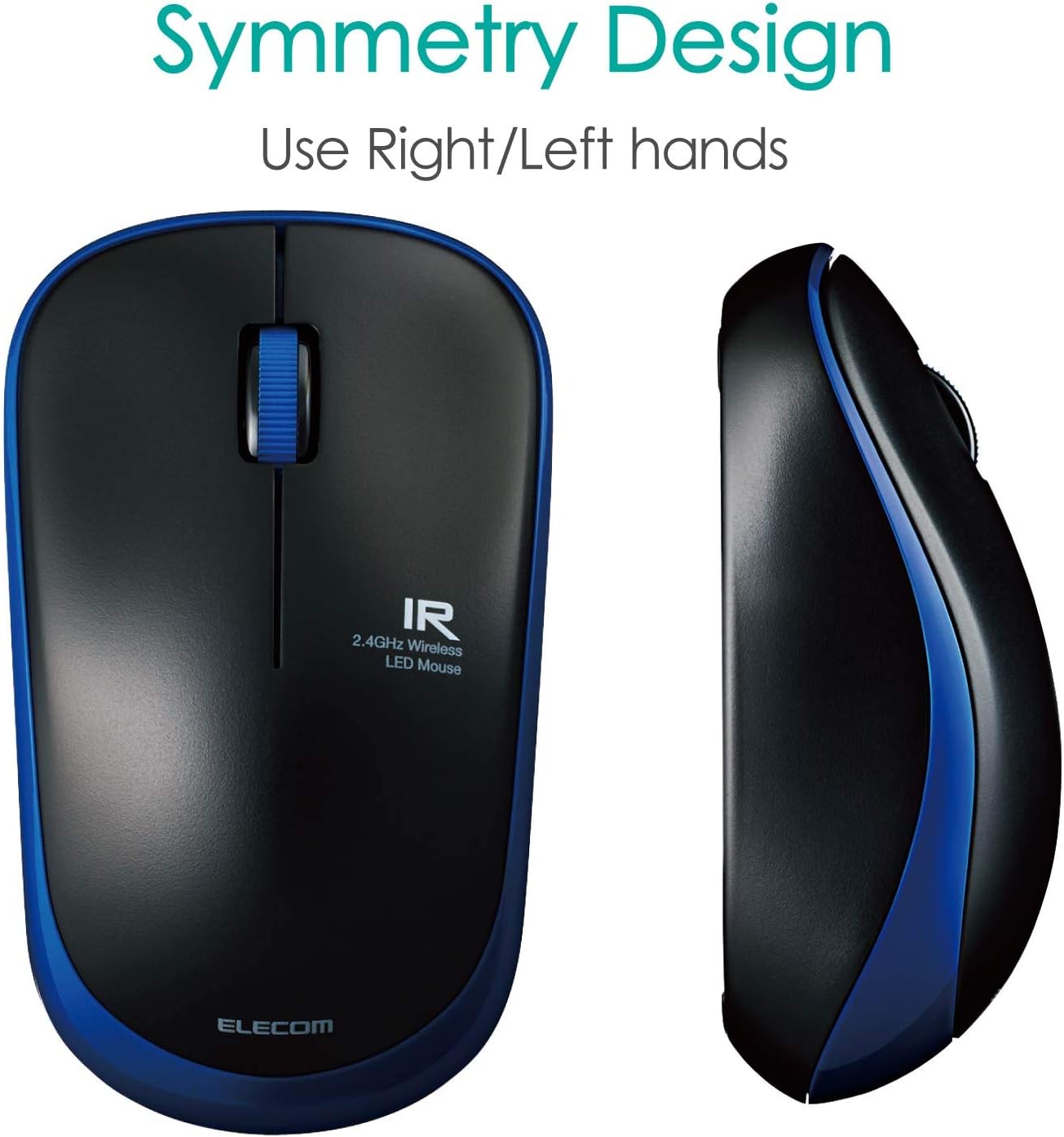 Elecom Wireless 3 Button Mouse, IR Sensor, Symmetric Design, Power ...