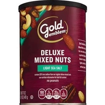 Amazon.com : Gold Emblem Deluxe Mixed Nuts Lightly Salted, 18 OZ ...