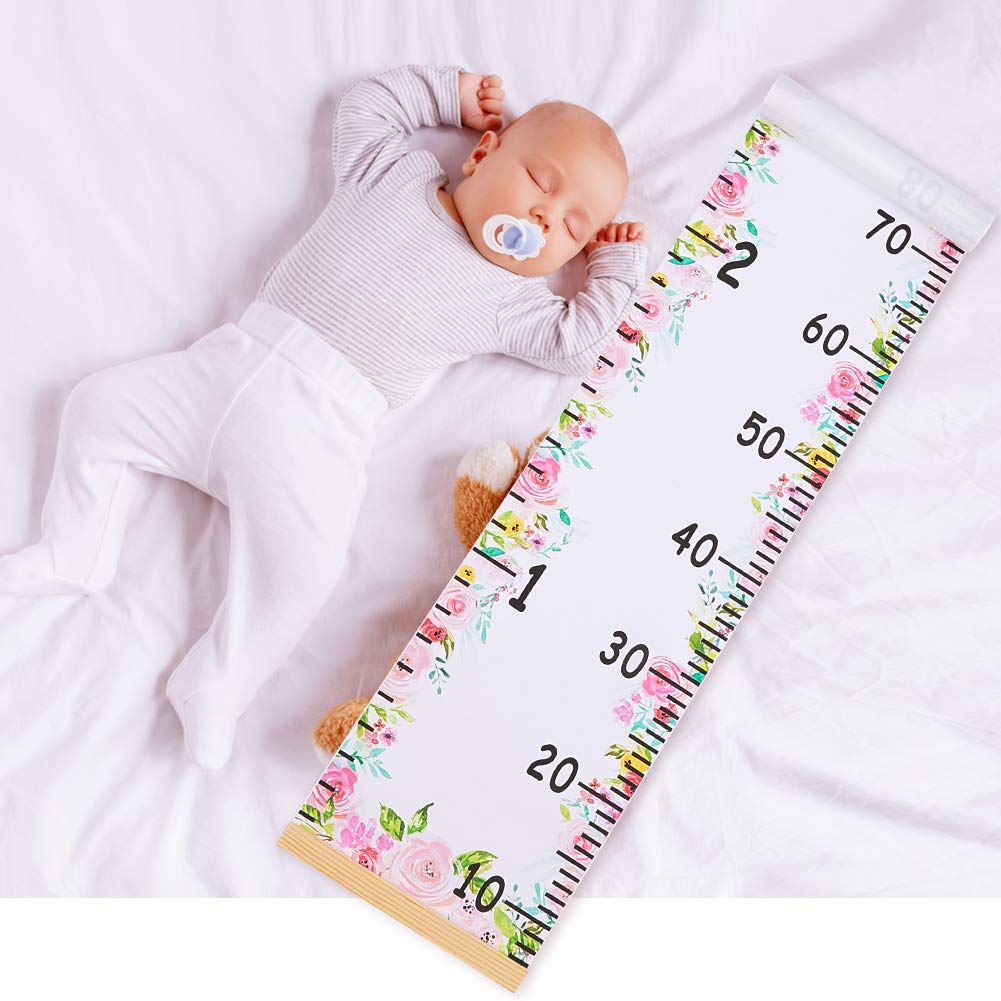 Baby Beinou Wall Growth Chart Wood Frame Height Measurement 7.9 x 79 ...