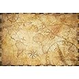 Amazon.com : YongFoto 8x6ft Vintage Old Travel World Map Backdrop ...