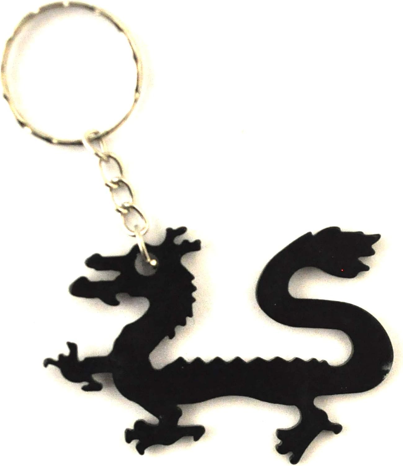 Chinese Dragon Black Metal Keychain Keyring: Amazon.co.uk: Clothing