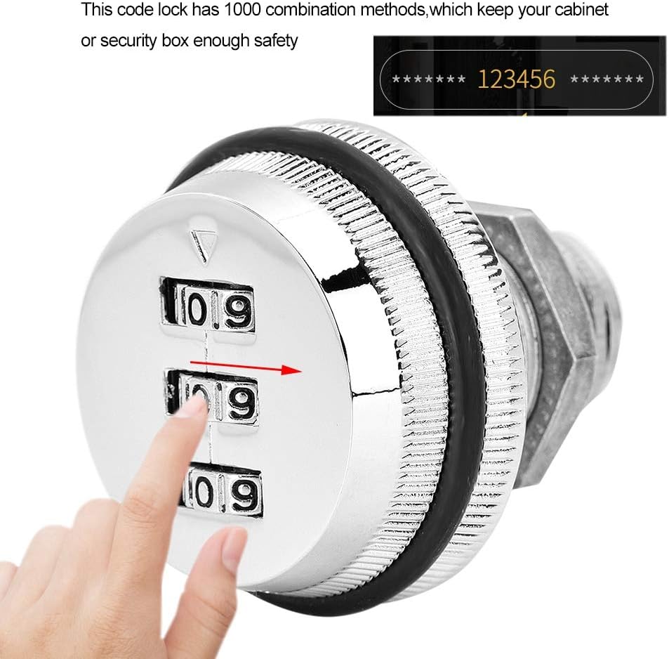 Password Cabinet Lock,Zinc Alloy 3 Digit Code Combination Cam Coded ...