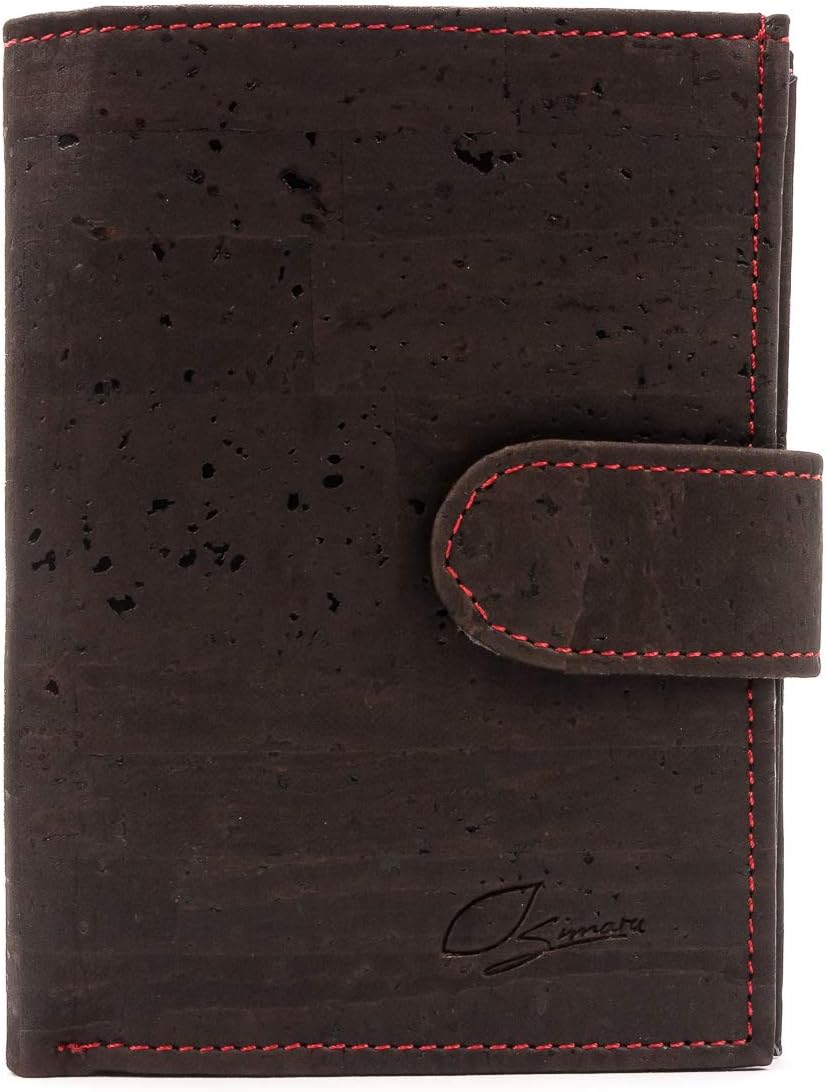 Small Cork Wallet with Zip and Coin Pouch – Vegan Cork Slim Wallet with ...