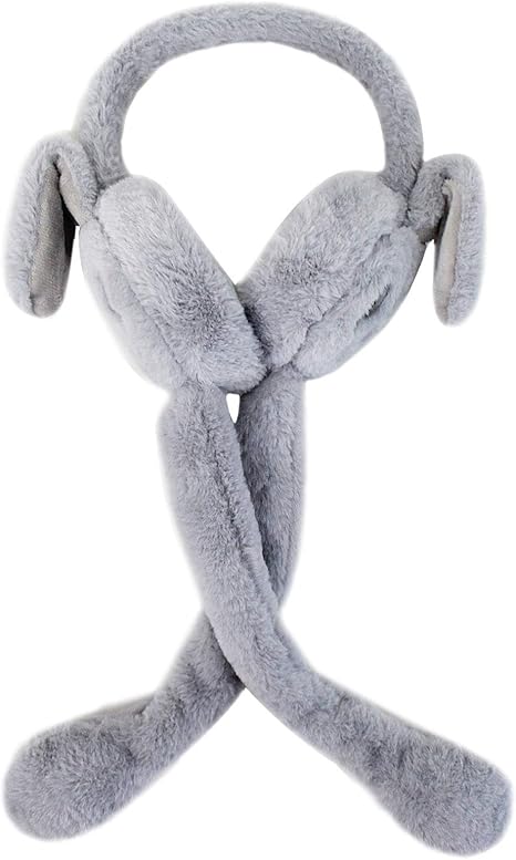 Sun Kea Ladies Foldable Warm Plush Earmuffs Funny Bunny Ear Muffs with ...