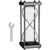 Amazon.com: Empty Hourglass Sand Timer Set:White Wood Frame Sand Watch ...