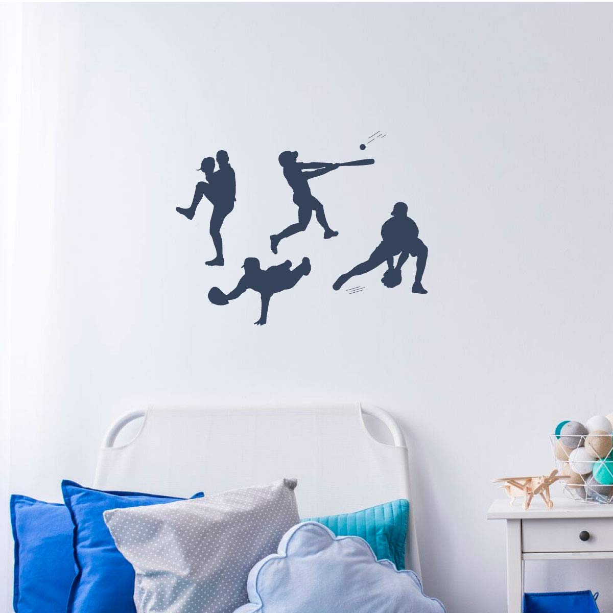 Amazon.com: 23 Baseballs Baseball Peel and Stick Vinyl Stickers Wall ...