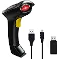 Amazon.com : NADAMOO Wireless Barcode Scanner with Stand 2-in-1 2.4G ...