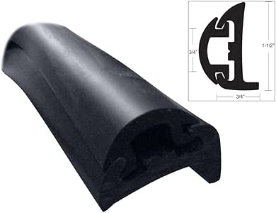 Amazon.com: TACO Semi-Rigid Rub Rail Kit - Black w/Black Insert - 50 ...