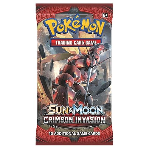 Pokemon POK81249 Sun and Moon Crimson Invasion Booster Packet Card Game ...