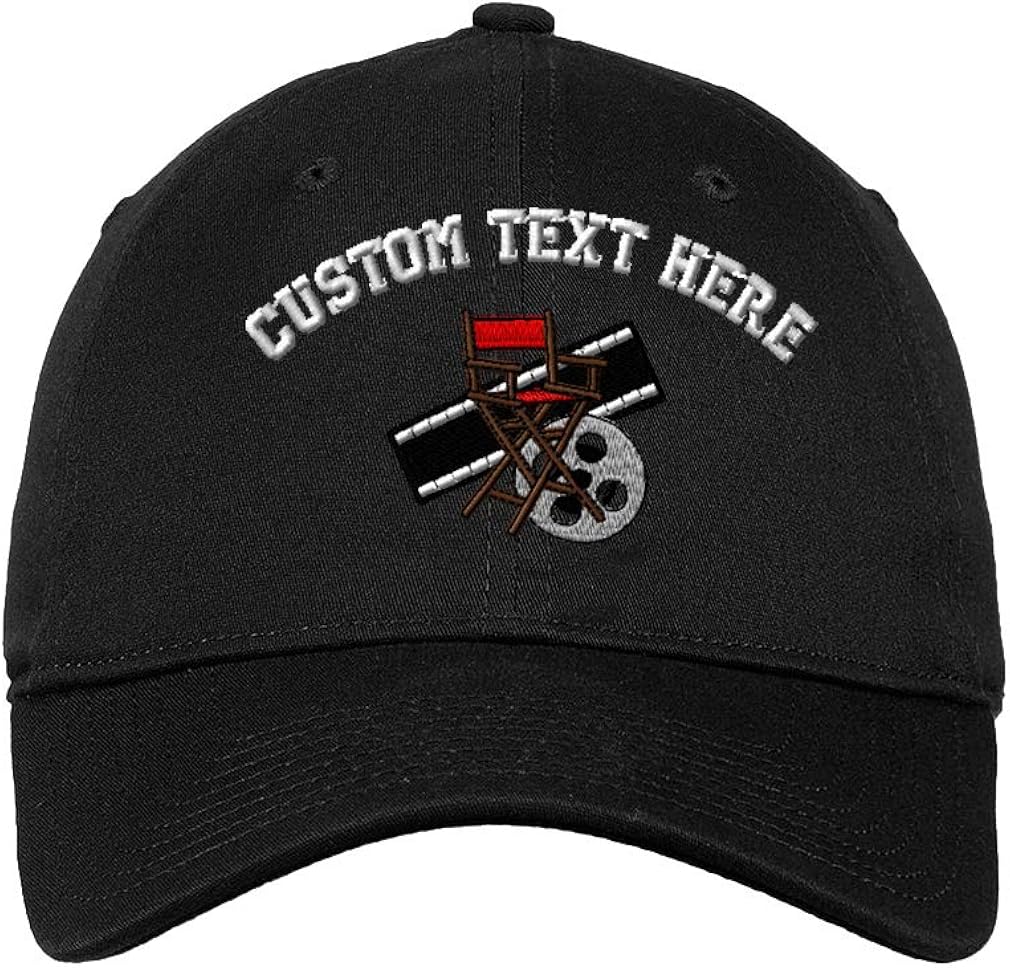 Custom Theater Film Movie Director Embroidery Unisex Adult Flat Solid ...