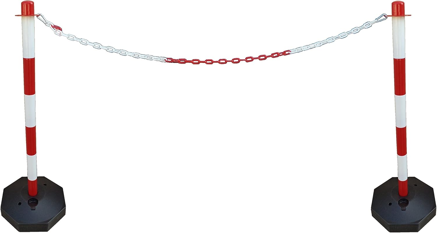 GC2-CH2 Pair of Plastic Posts with 2m Plastic Chain – BigaMart
