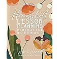 Homeschool Lesson Planning Minimalist Notebook (Peach Paper Blooms ...