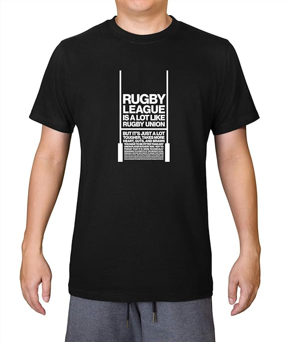 Rugby League - Mens 100% Organic Cotton T-Shirt: Amazon.co.uk: Clothing