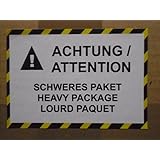 150x Schweres Paket Aufkleber, Groß 15x10cm, Kennzeichnung schwerer ...