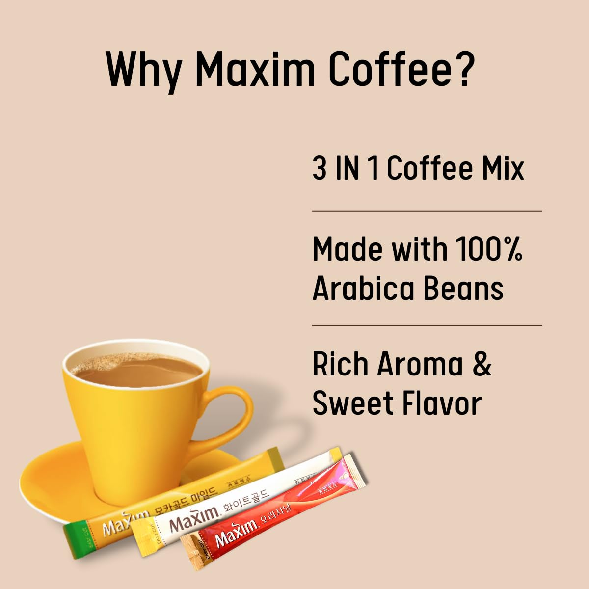 Mua Korean Instant Coffee Maxim Mix Variety Pack of 3 Flavors -3 in 1 ...