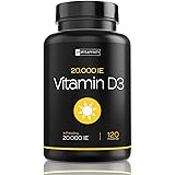 Vitamin D3 - 20.000 IE - 120 Kapseln - Hochdosiert - 1000 I.E. pro Tag ...
