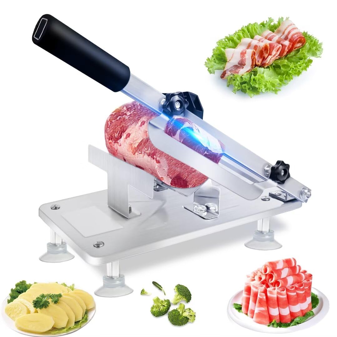 Manual Frozen Meat Slicer Meat Cutter Upgraded Stainless Steel Meat ...