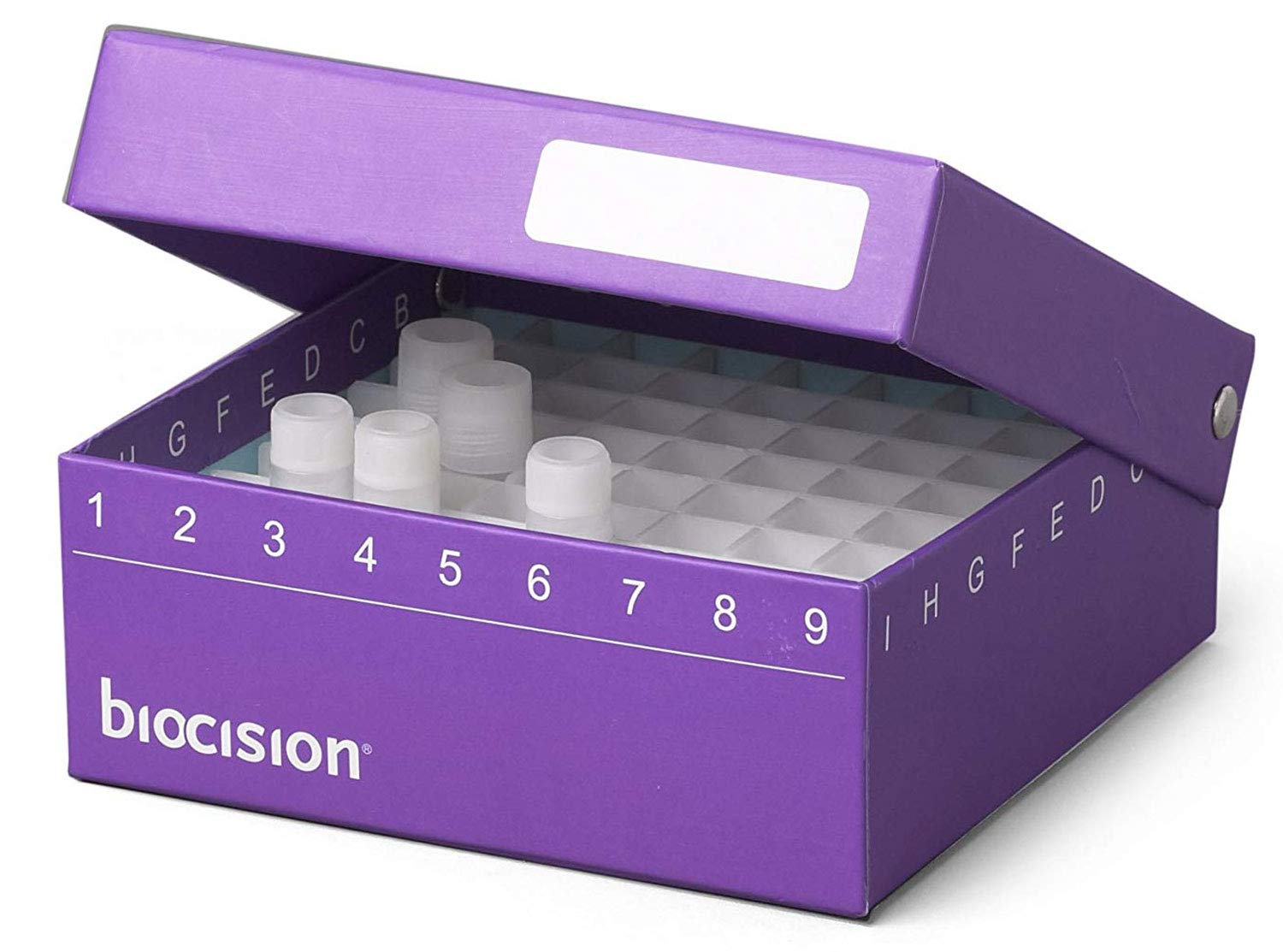 Biocision Hinged CryoBox, 81-Place, Purple 5PK: Amazon.com: Industrial ...
