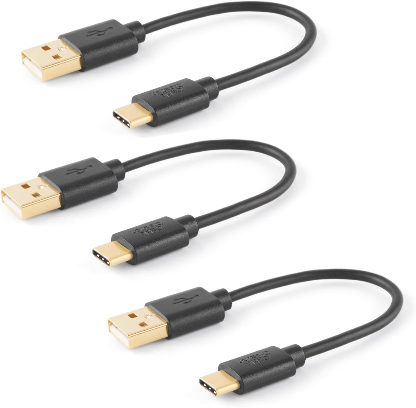 Short USB C Cable[3-Pack], CableCreation 0.5 ft 6 inch USB C to USB A 2 ...