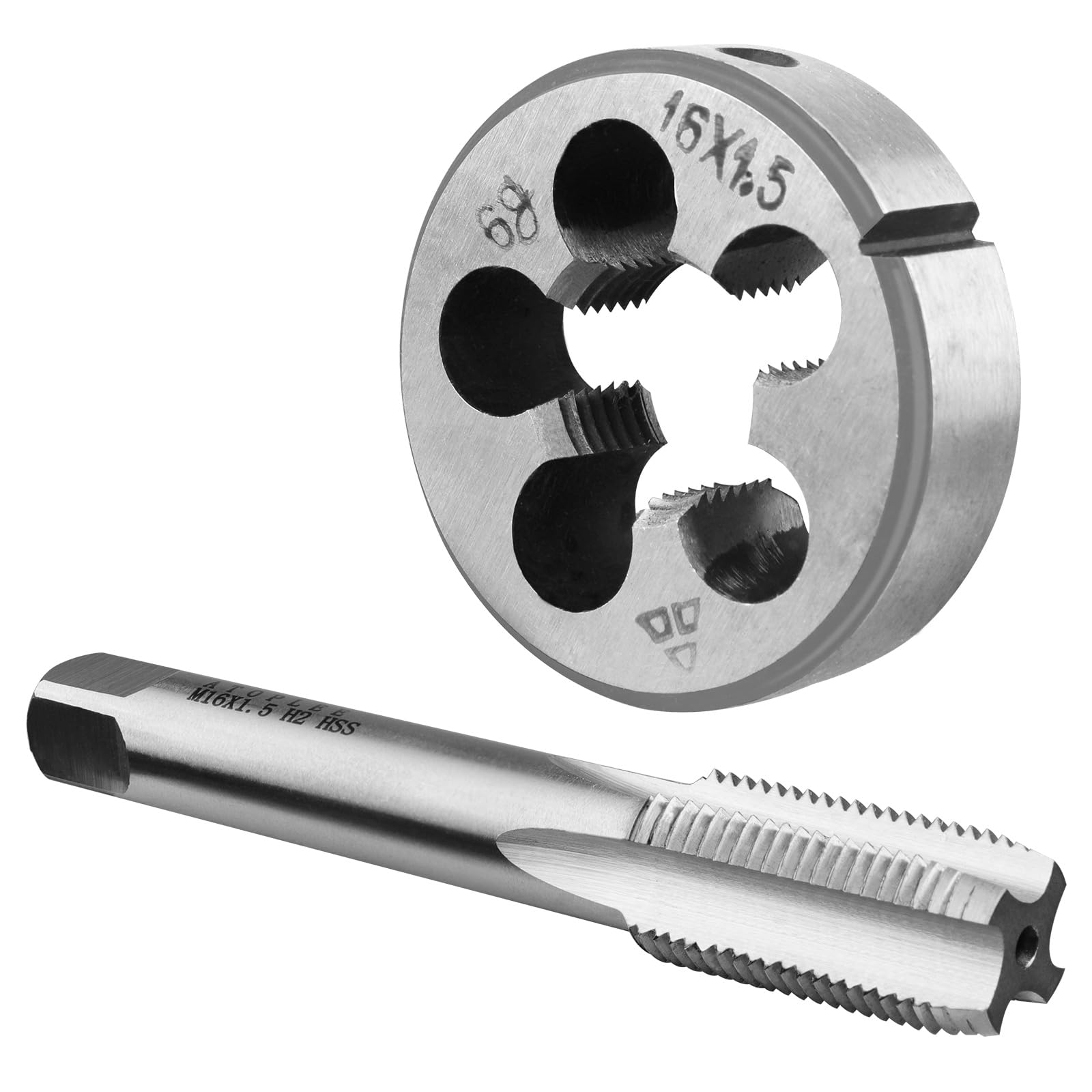 ATOPLEE M16 x 1.5 Metric Thread Tap and Die Set, HSS 6542 Right Hand ...