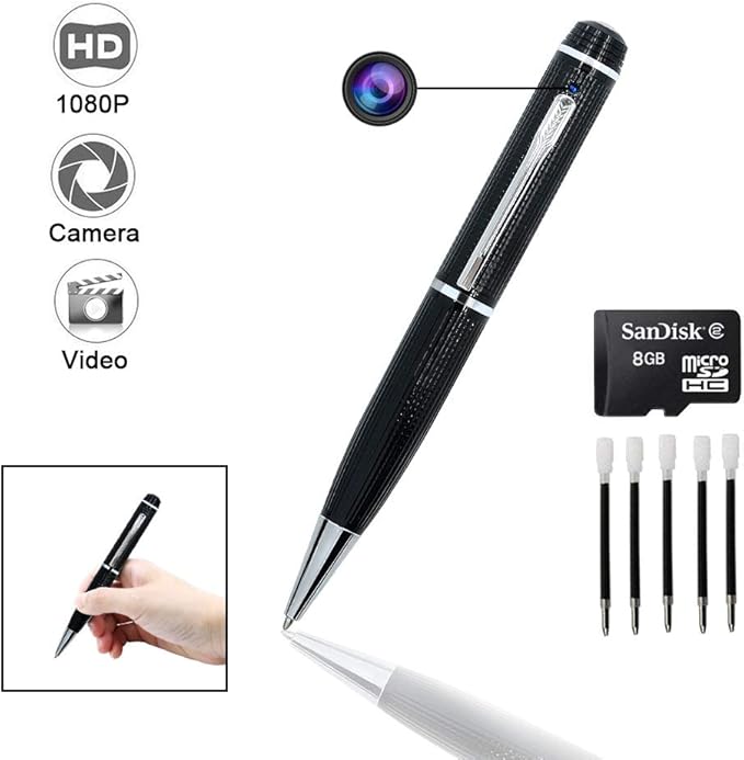 Penna Telecamera Spia,UYIKOO Microcamera Spia Nascosta Pen HD 1080P ...