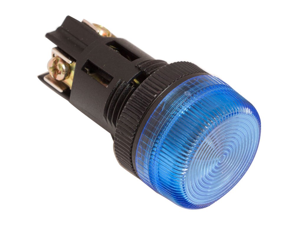 Blue Alpinetech NPL-22 22mm 24V AC/DC LED Pilot Indicator Light ...