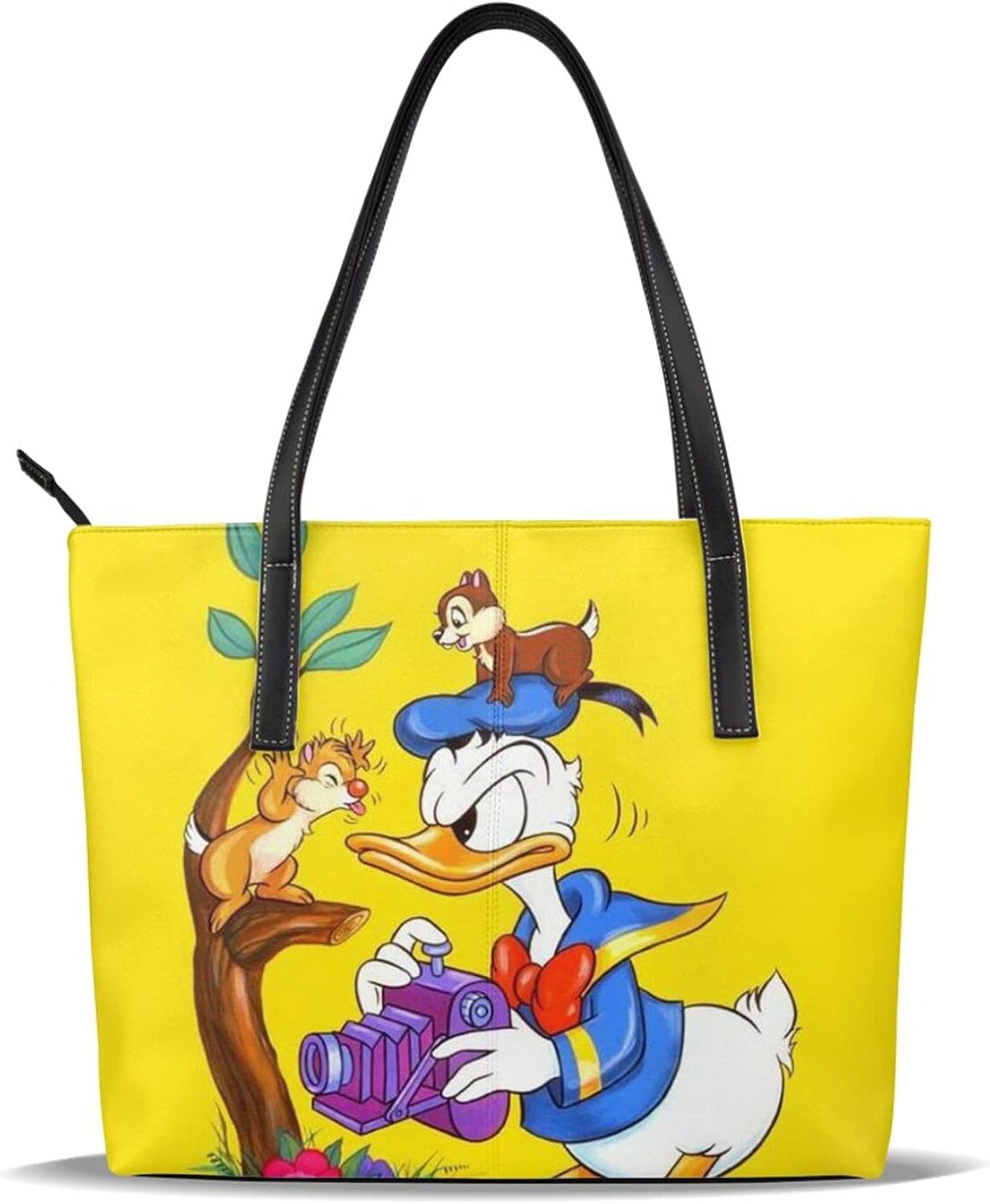 Donald Duck Sac à main en cuir fin imperméable grande capacité Convient ...