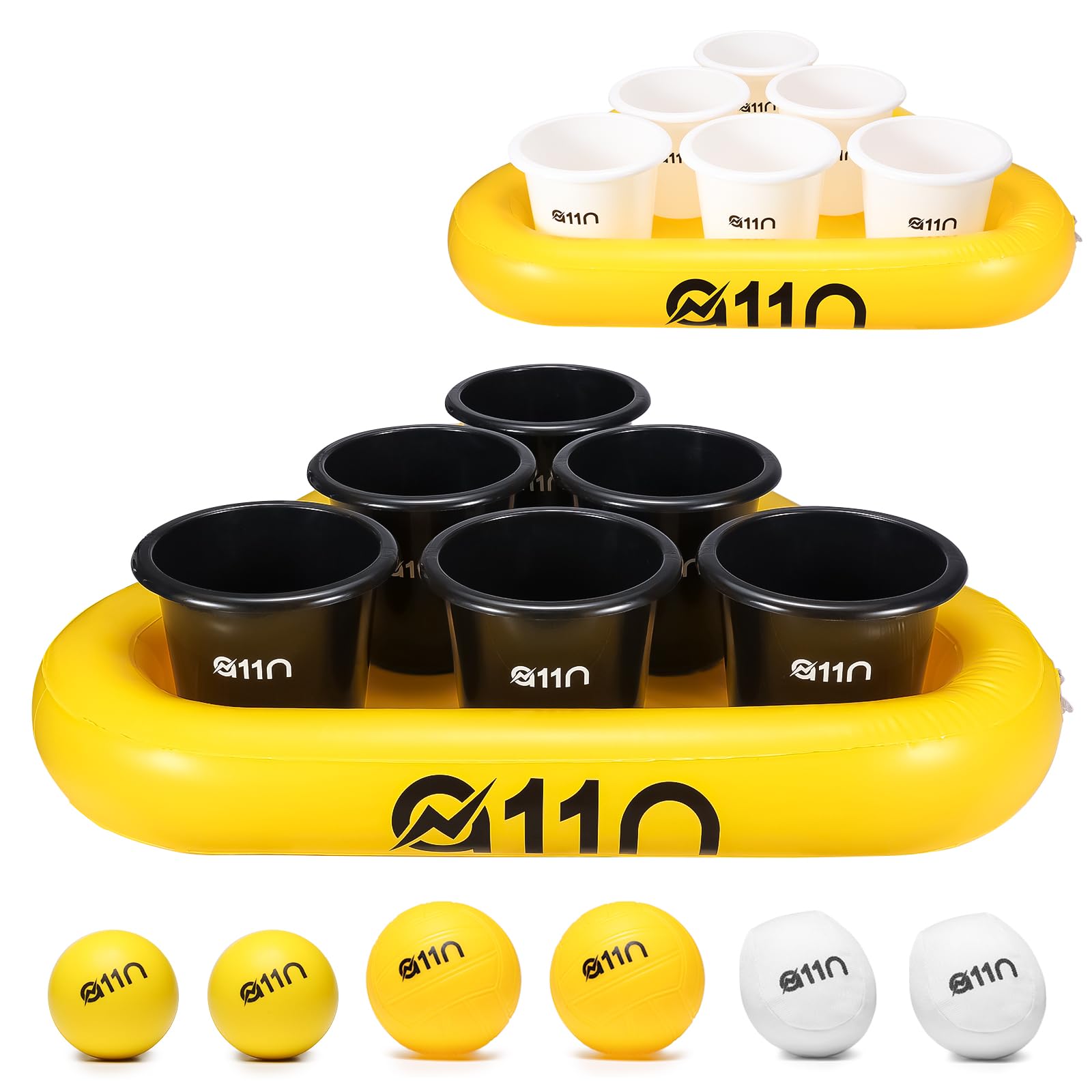 A11N Sports Bucket Toss Game Set – Outdoor Yard Pong Style Game with 12 ...
