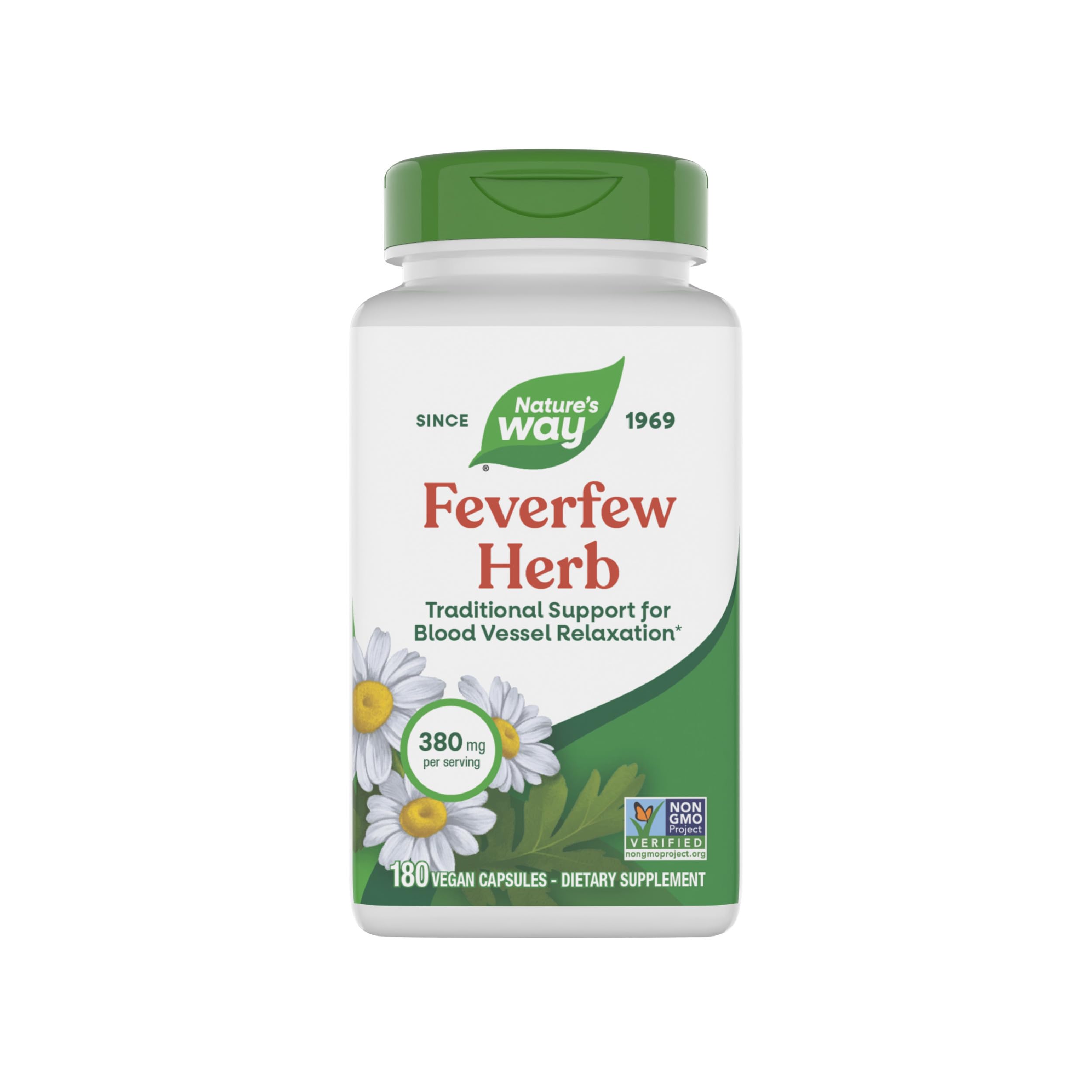 Nature's Way Feverfew Herb, Traditional Support for Blood Vessel ...