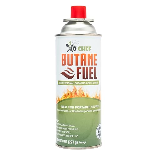 Jo Chef Butane Fuel Canister, 8.8 oz Butane Cylinder - Pure Refined Gas ...