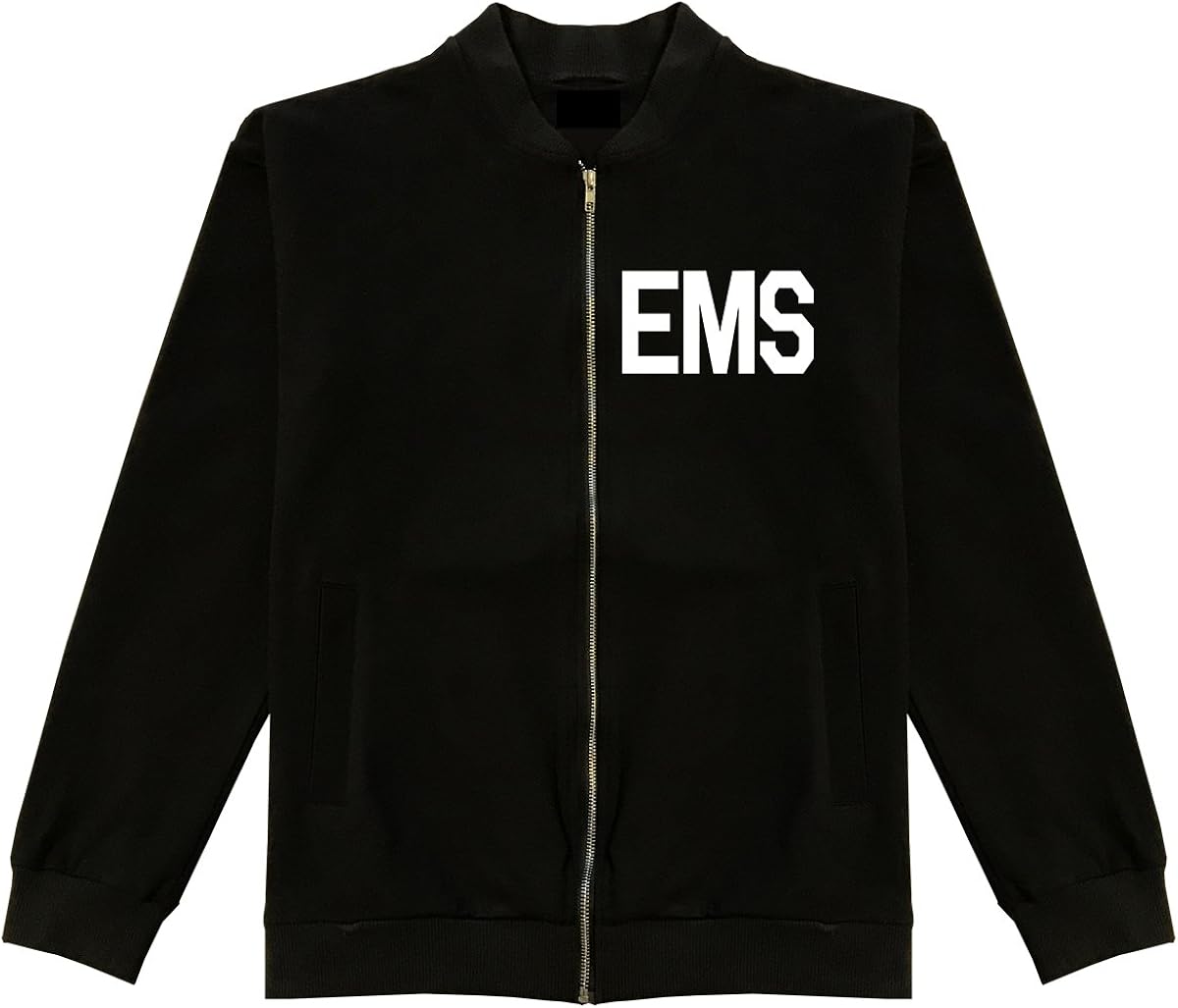 EMS Emergency Badge Classic Bomber Jacket at Amazon Men’s Clothing store
