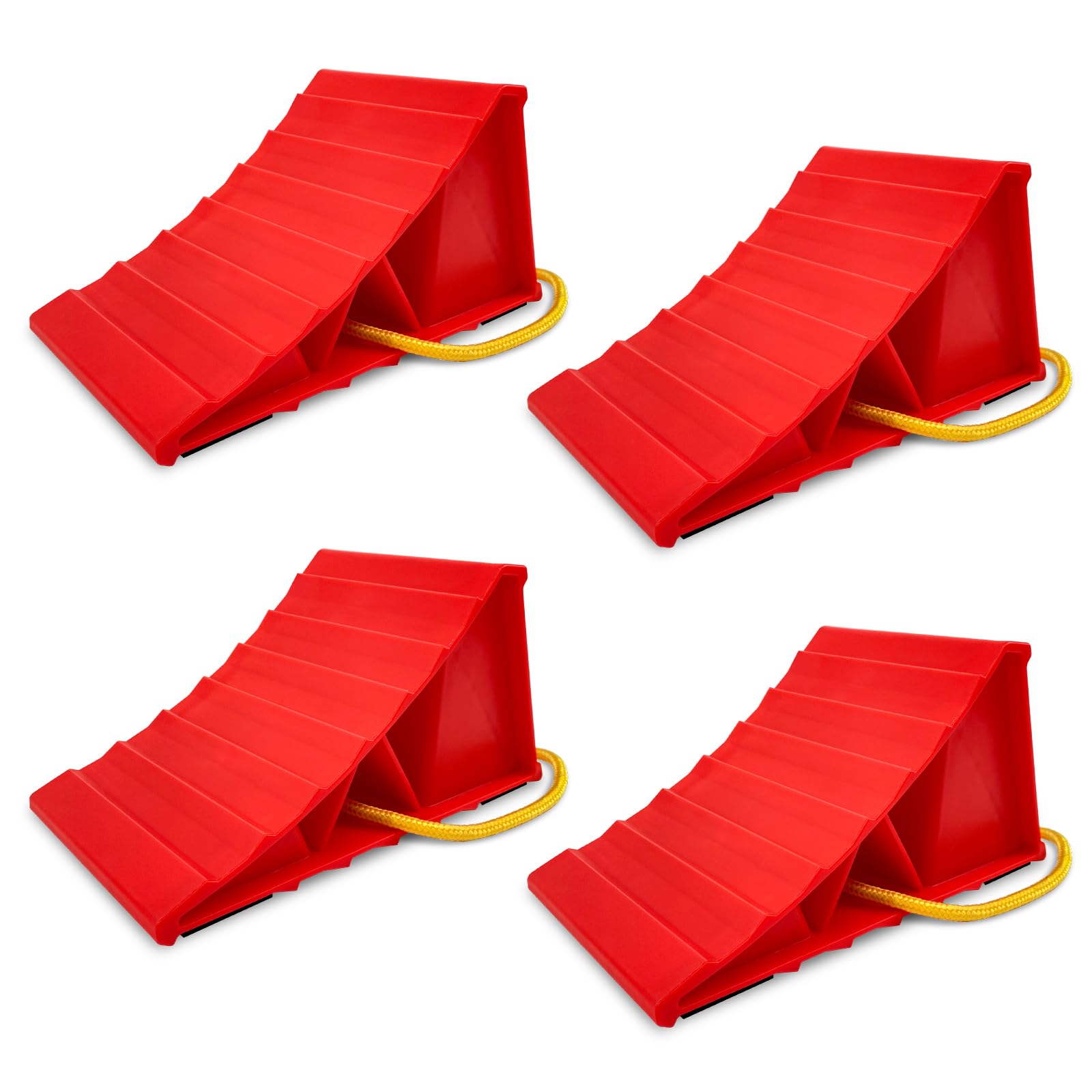 HOXWELL 2 Pair Wheel Chocks for Travel Trailers, Non Slip Heavy Duty ...