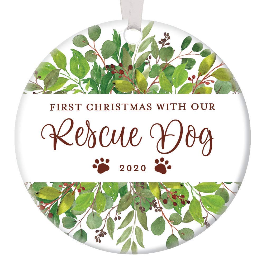 Amazon.com: Rescue Dog Ornament First Christmas 2020 Family Keepsake ...