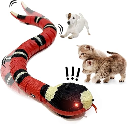 Pet2U Smart Sensing Snake Cat Toy, Rechargeable Interactive Toy With ...