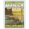 Amazon.com: Manila Philippines - Mabuhay (Welcome) - Vintage Travel ...