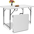 Amazon.com: Plainsity 4ft Folding Table,Sturdy Outdoor Folding Table ...
