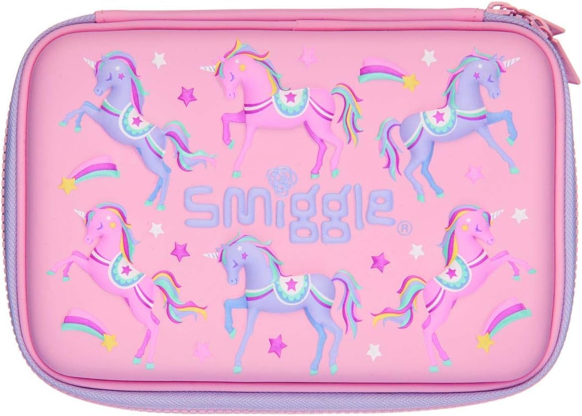 Trousse à couvercle rigide Smiggle Imagine avec logements internes pour ...