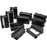 Amazon.com: CablesOnline 10-Pack 14-Pin (2x7) Female IDC 2.54mm Pitch Connectors for Flat Ribbon ...
