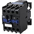 Baomain 3-Pole AC Contactor CJX2-2510 – 110VAC Coil, 3NO+1NO Auxiliary, 660V 3-Phase, DIN Rail ...