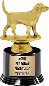 Amazon.com : Crown Awards Dog Trophies with Custom Engraving, 7.25 ...