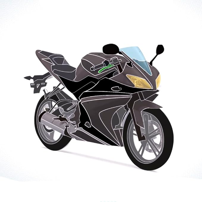 Yamaha YZF-R125 2008-2013 Full Fairing Kit (20 pieces) Grey/Black ...