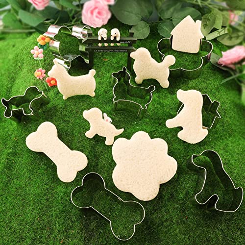 Dog Shaped Cutter Set 7 PACK Dog Bone Treats Cutters,Dog Paw Print ...